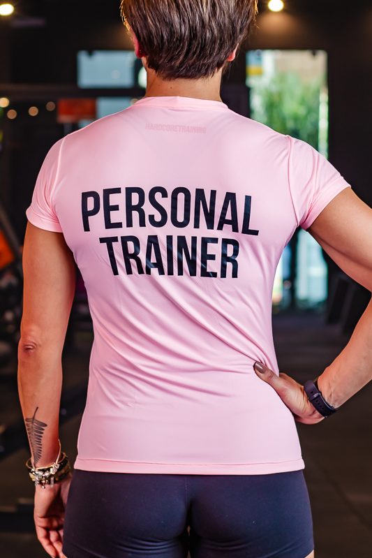 Hardcore Training - Baby Look Rosa Personal Feminina Trainer Edição ...